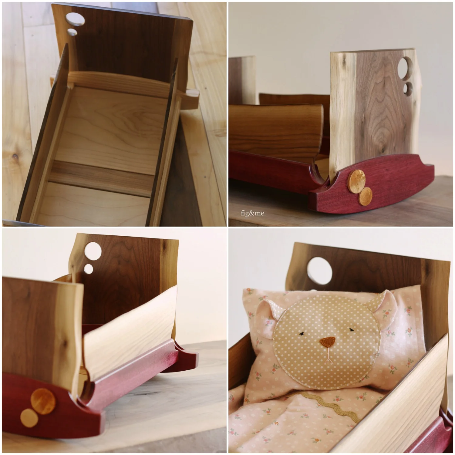 Three wooden cradles. — fig & me