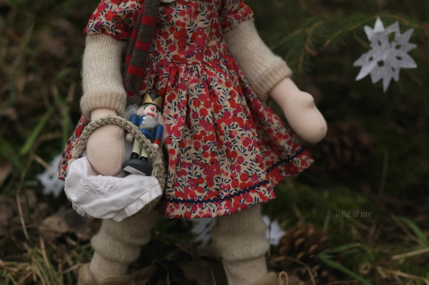 Sigrún, Freyja and Mahthildis, three natural fiber art dolls in the ...