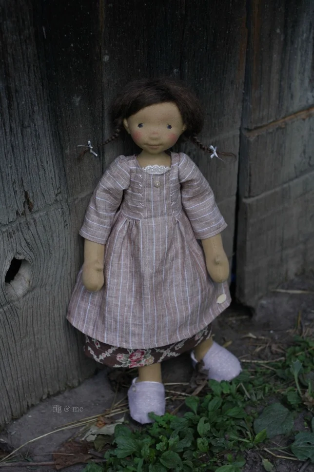 Louella, a natural doll ready for play. — fig & me