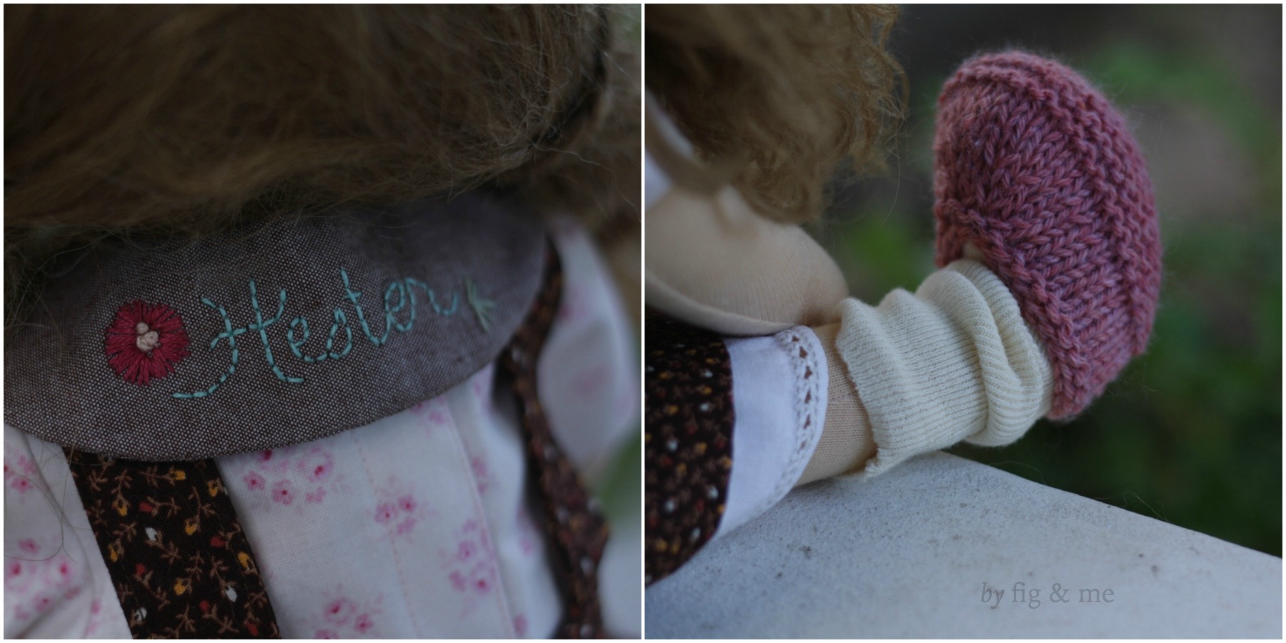 Little Hester, a natural fiber art doll ready to play. — fig & me