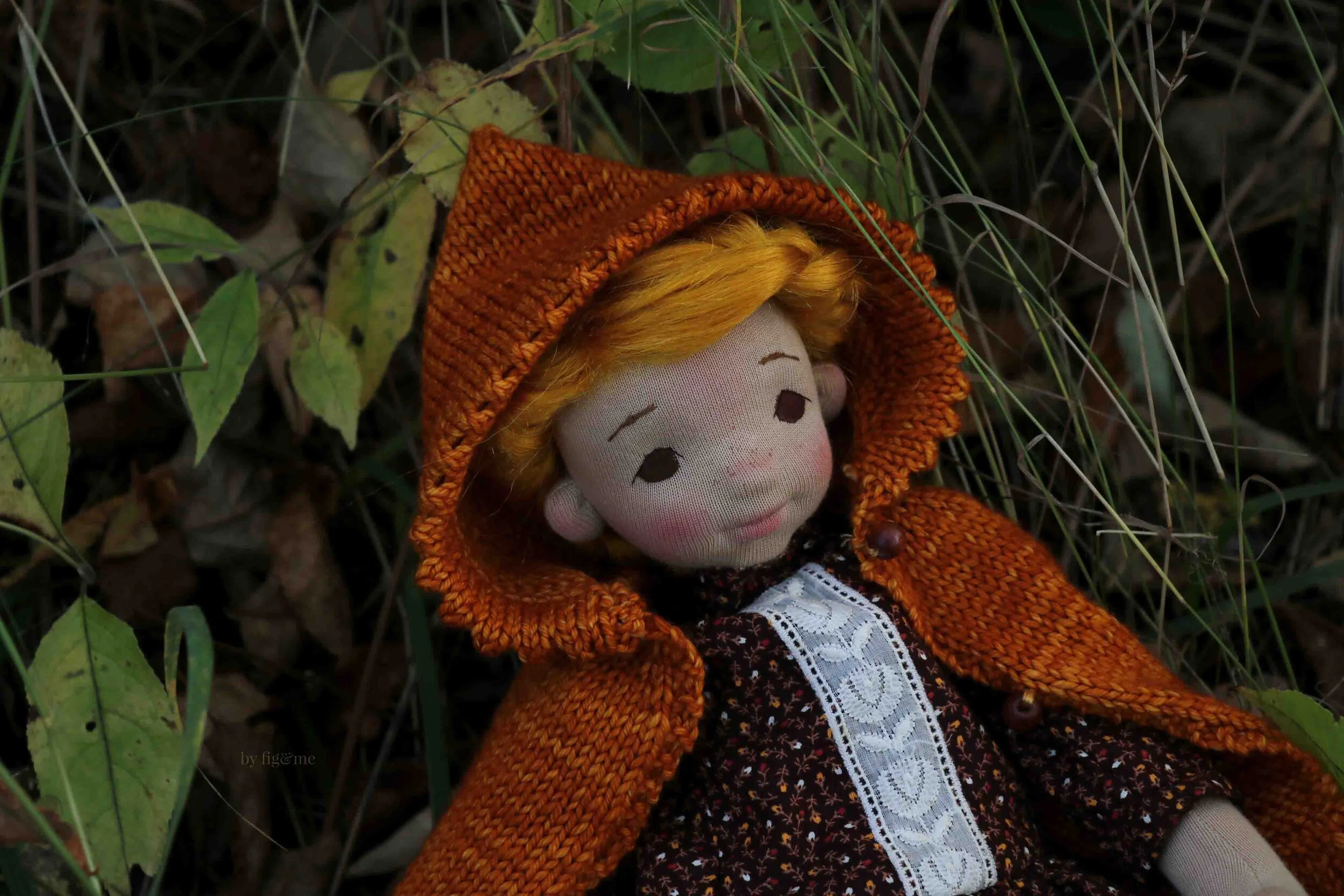 Winona, a time traveler: natural fiber art doll ready to play. — fig & me