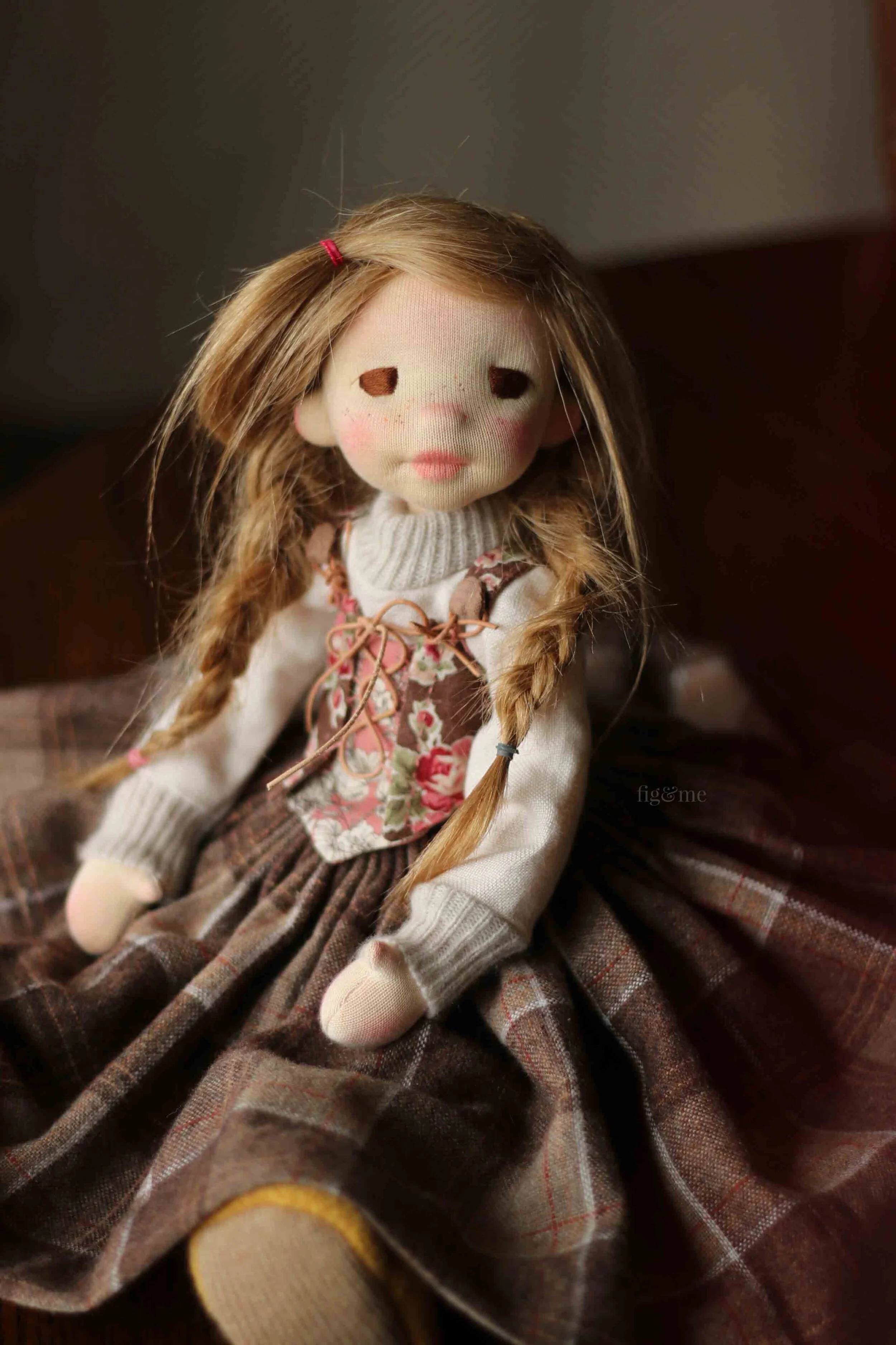 Fawn: natural fiber art doll ready to play — fig & me