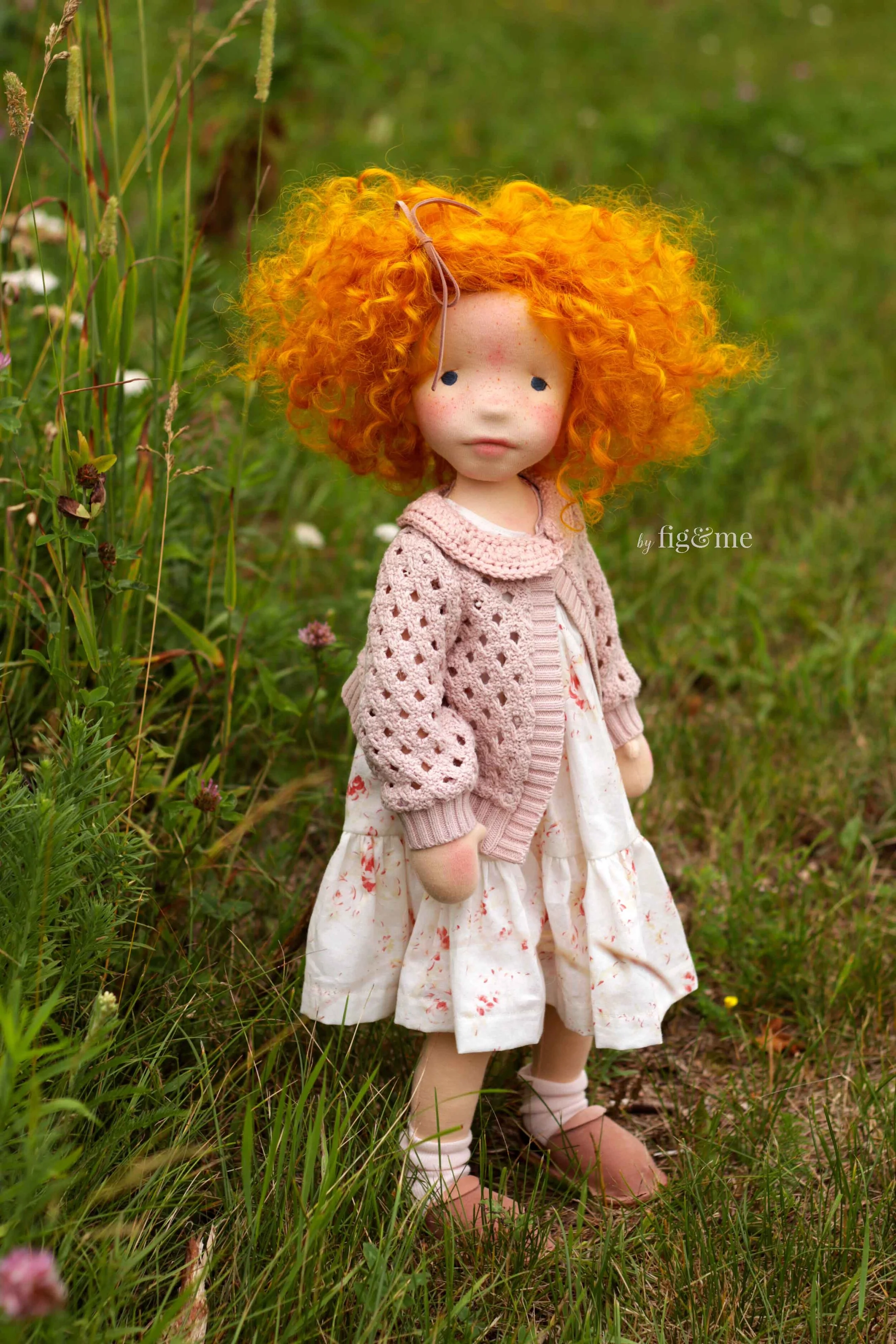 Heidi, a natural fiber art doll ready for play — fig & me