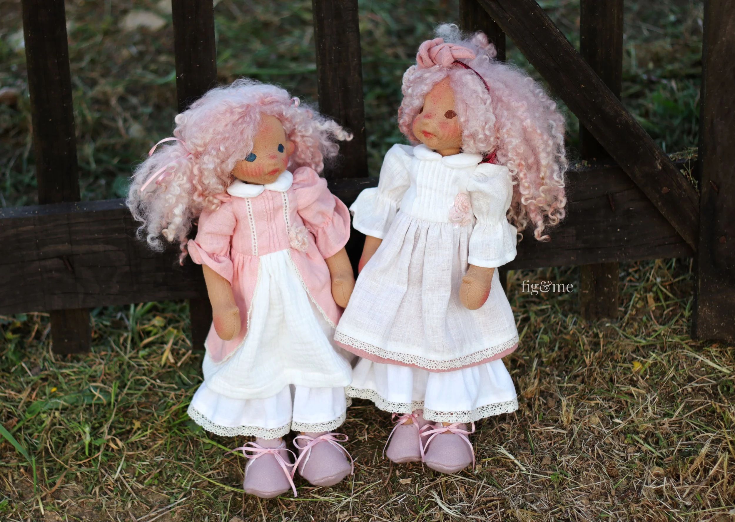 Natural Fiber Art Dolls Magnolia and Sojourn — fig & me