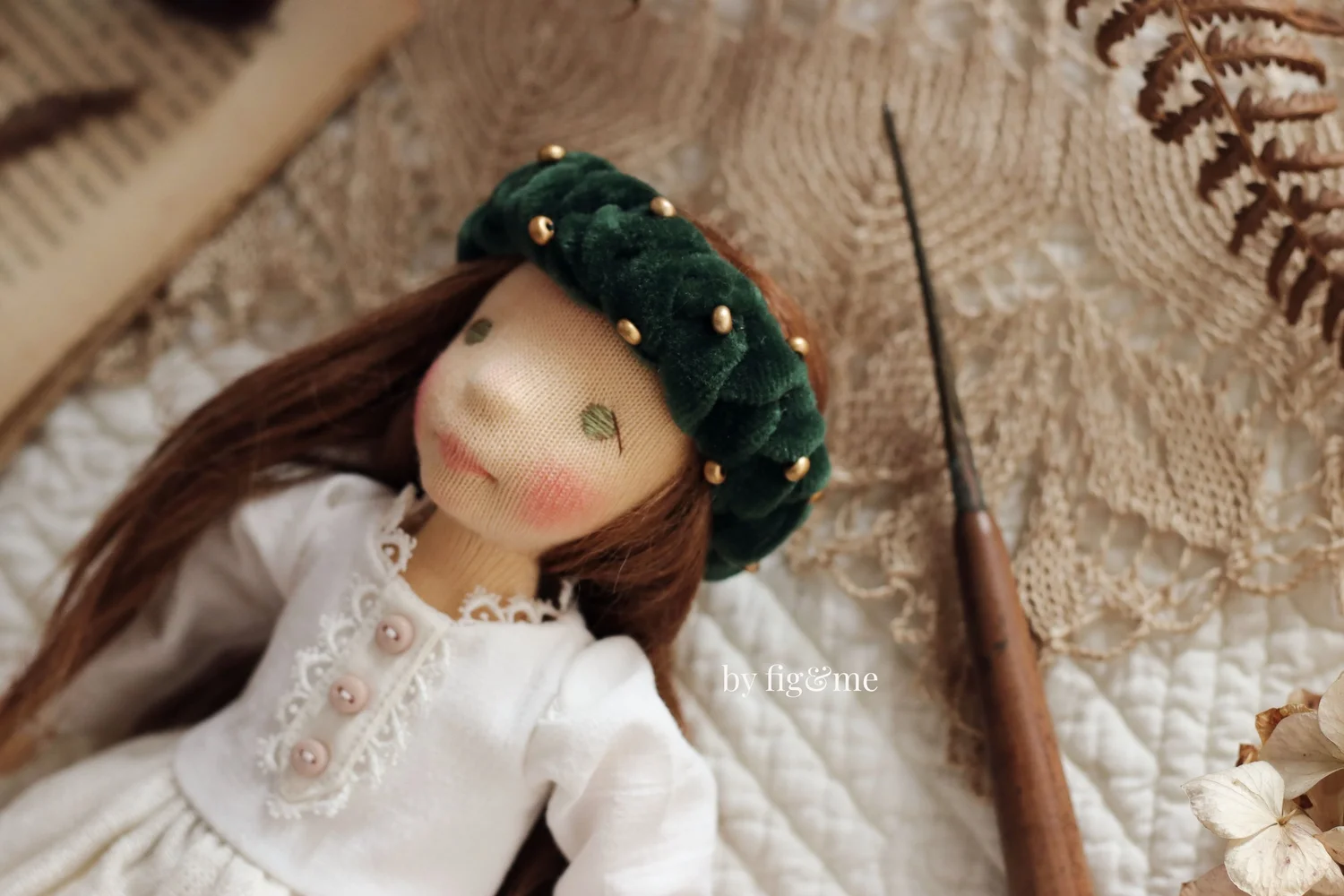 Custom Natural Fiber Art Dolls, 3 Little Girls for Inez — fig & me