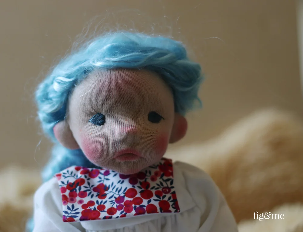 Waldorf Inspired Custom Art Doll, Miss Indigo — fig & me