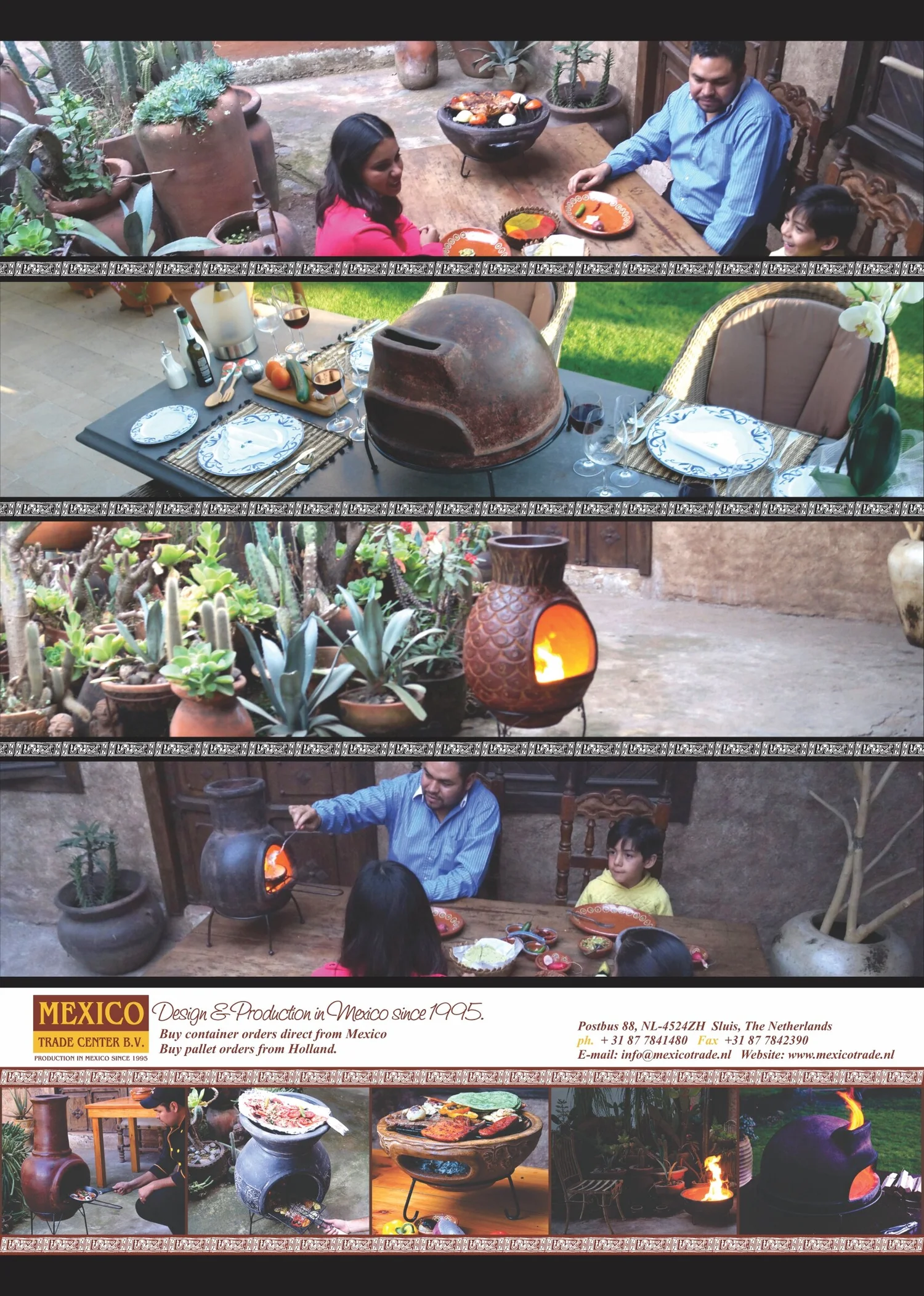 Maya BBQ chimeneas — Sol-y-Yo association of artisans