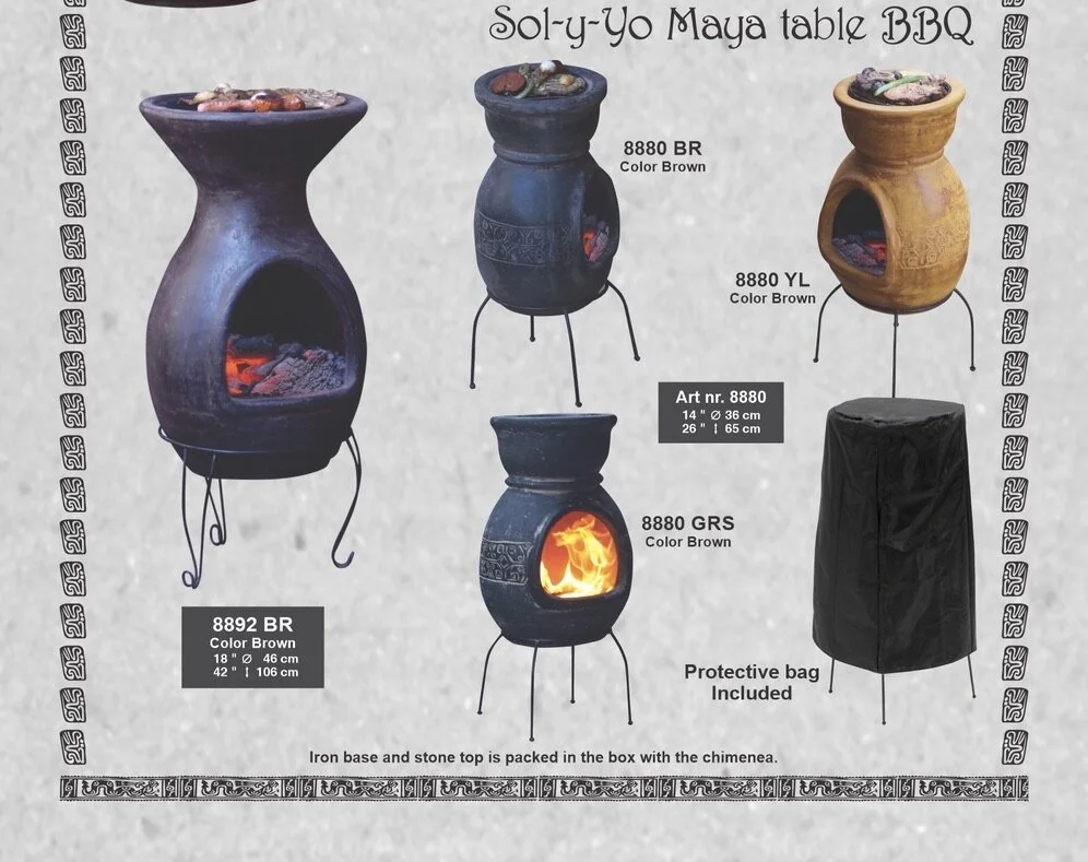 Maya BBQ chimeneas — Sol-y-Yo association of artisans