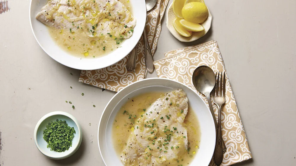 POACHED FLUKE IN LEMON BRODO — Eating with the Ecosystem