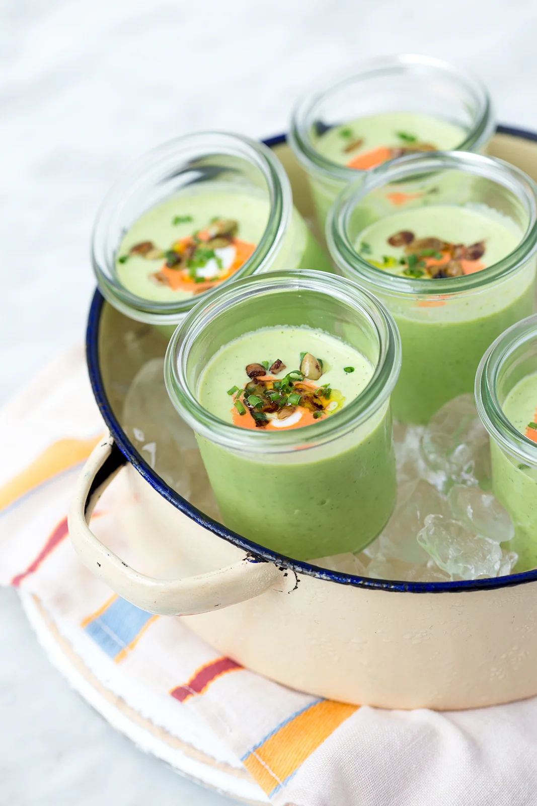 Chilled pea and mint shooters — The Kitchen Alchemist