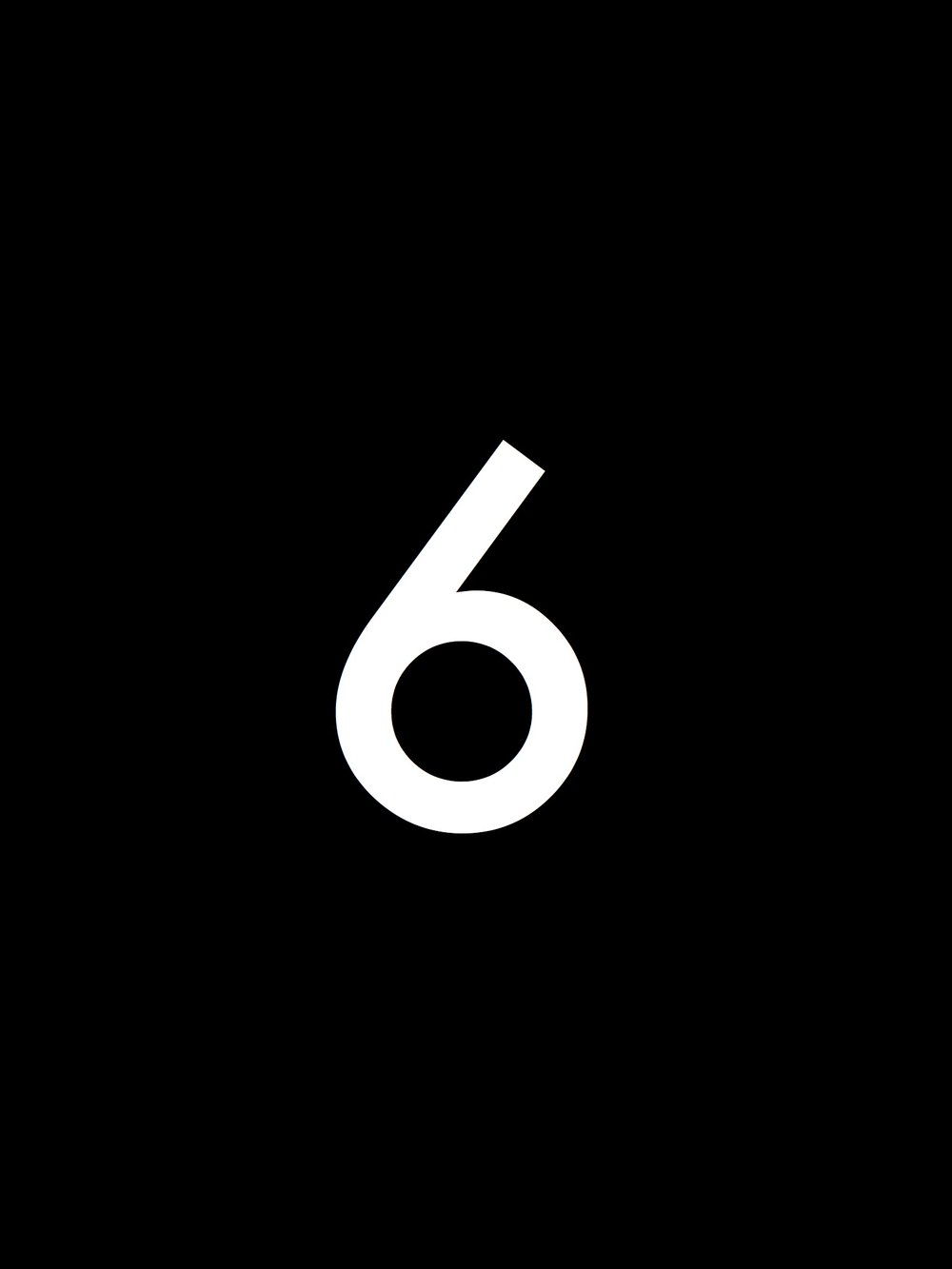 Number 6 Black