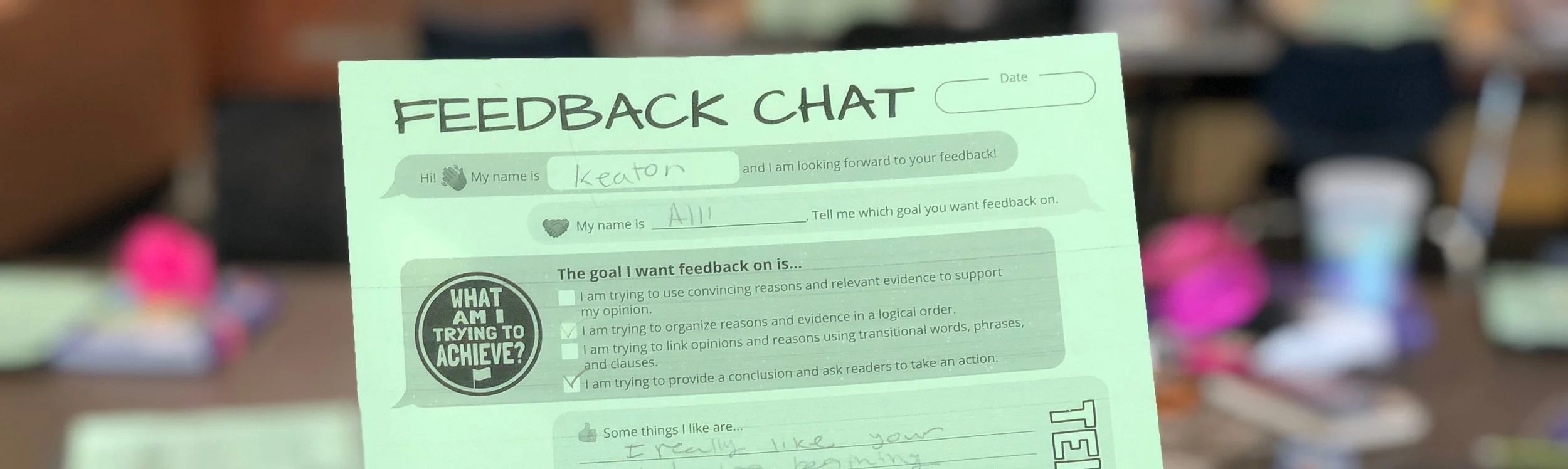 Guiding Peer Feedback with a Feedback Chat — Learning in Hand with Tony ...