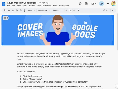 Cover Images in Google Docs — Learning in Hand with Tony Vincent