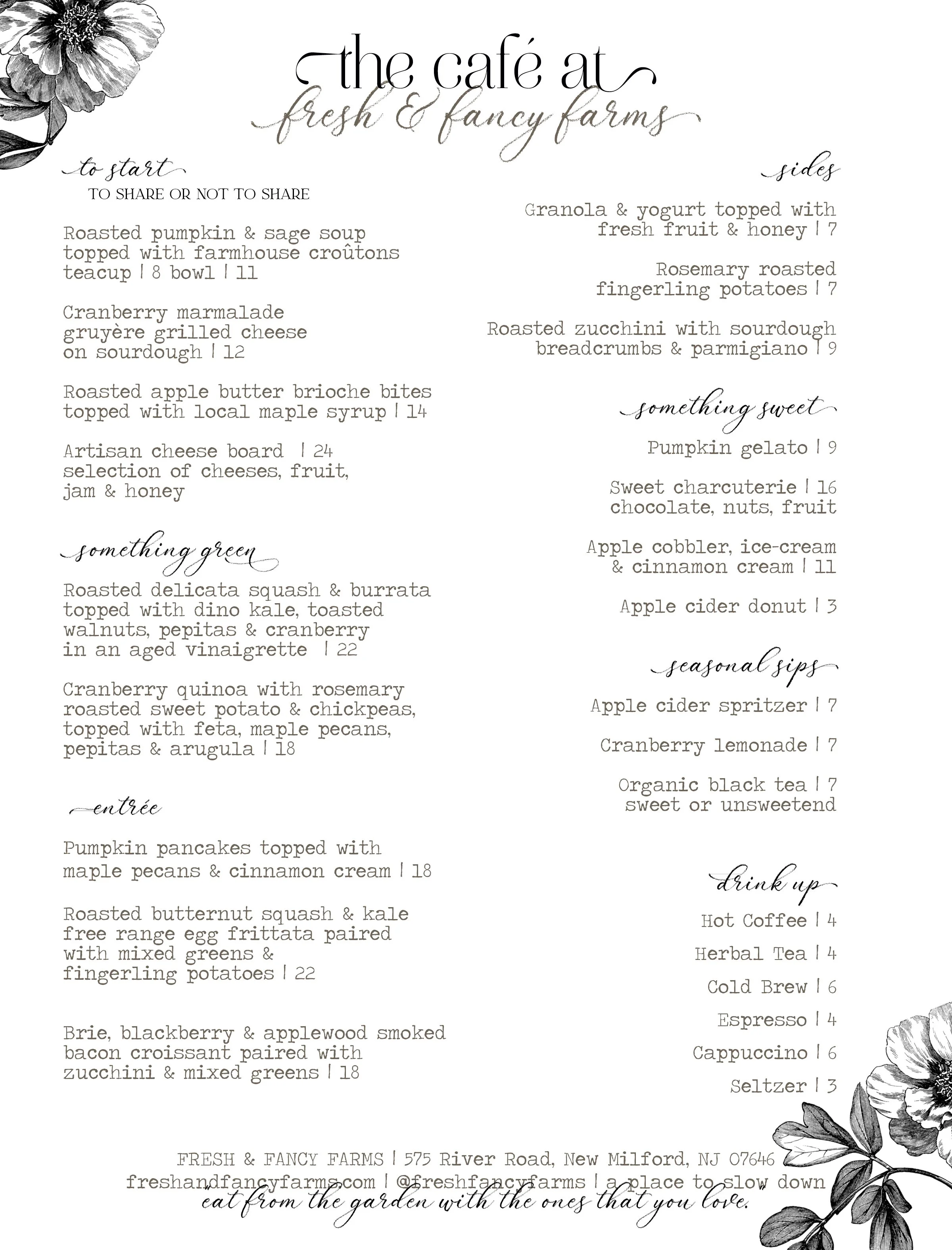 Farm Café — Fresh & Fancy Farms