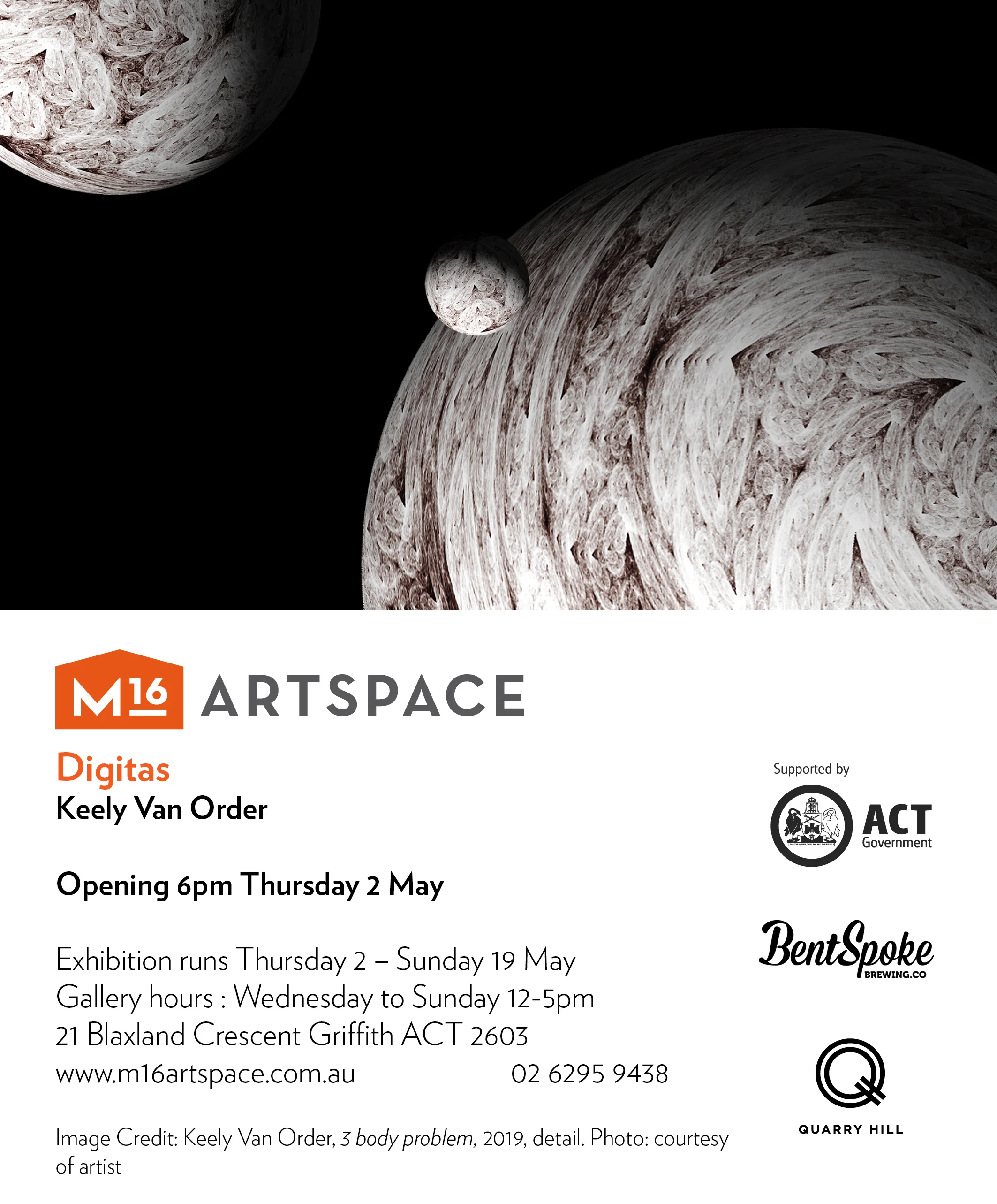 Art Show 'Digitas' Opening night — M16 Artspace — Keely Van Order
