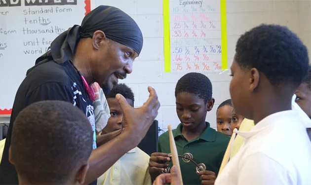 September 23: Ju Ju at Randle Elementary School — Teach the Beat!