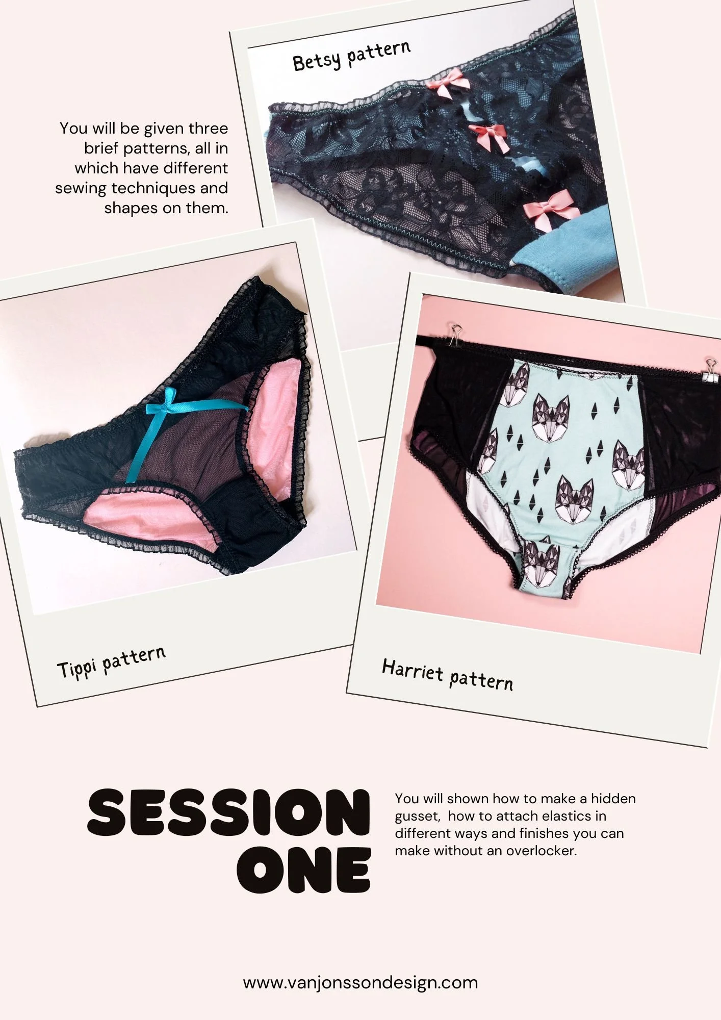 One-to-one Lingeri-E-Course - Designing & Making briefs — Van Jonsson ...