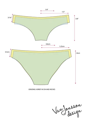 Grading in cm or inches — Van Jonsson Design
