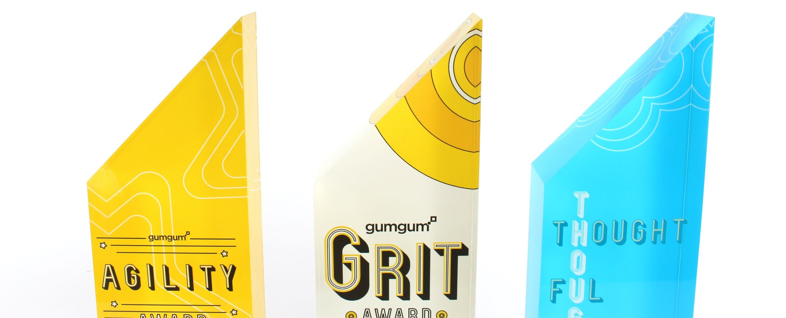 shark fin acrylic award — andrew watson design