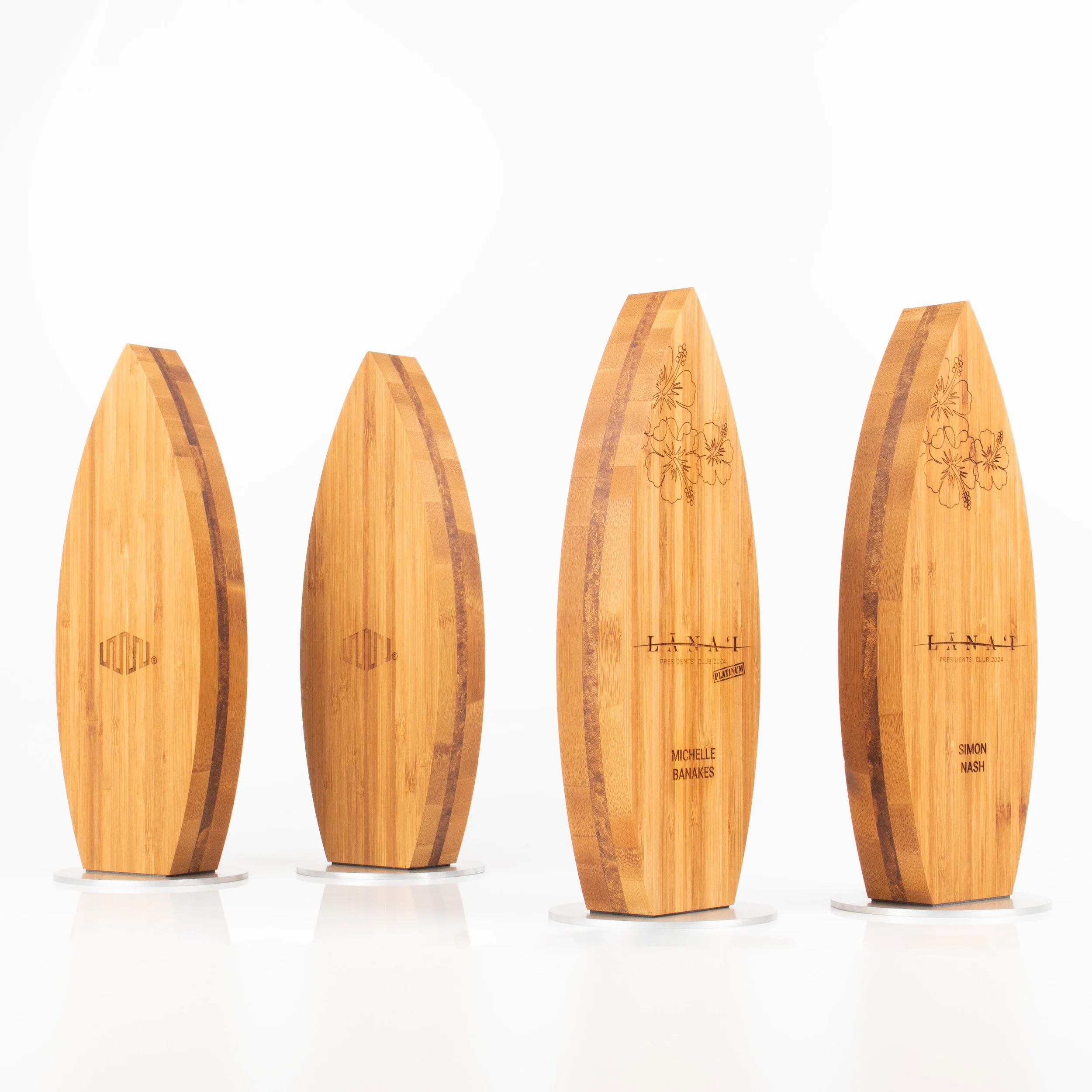 Modern eco awards crafted from bamboo for Equinix President's Club ...