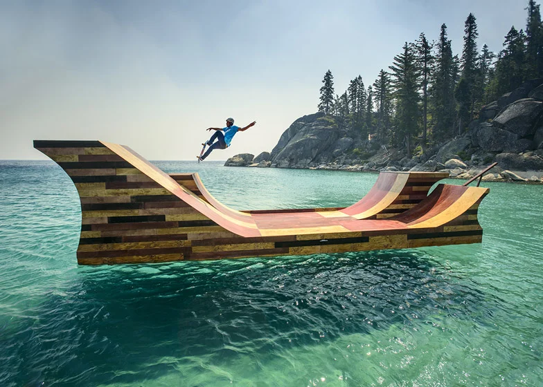 Floating skate ramp, Lake Tahoe — Trending City