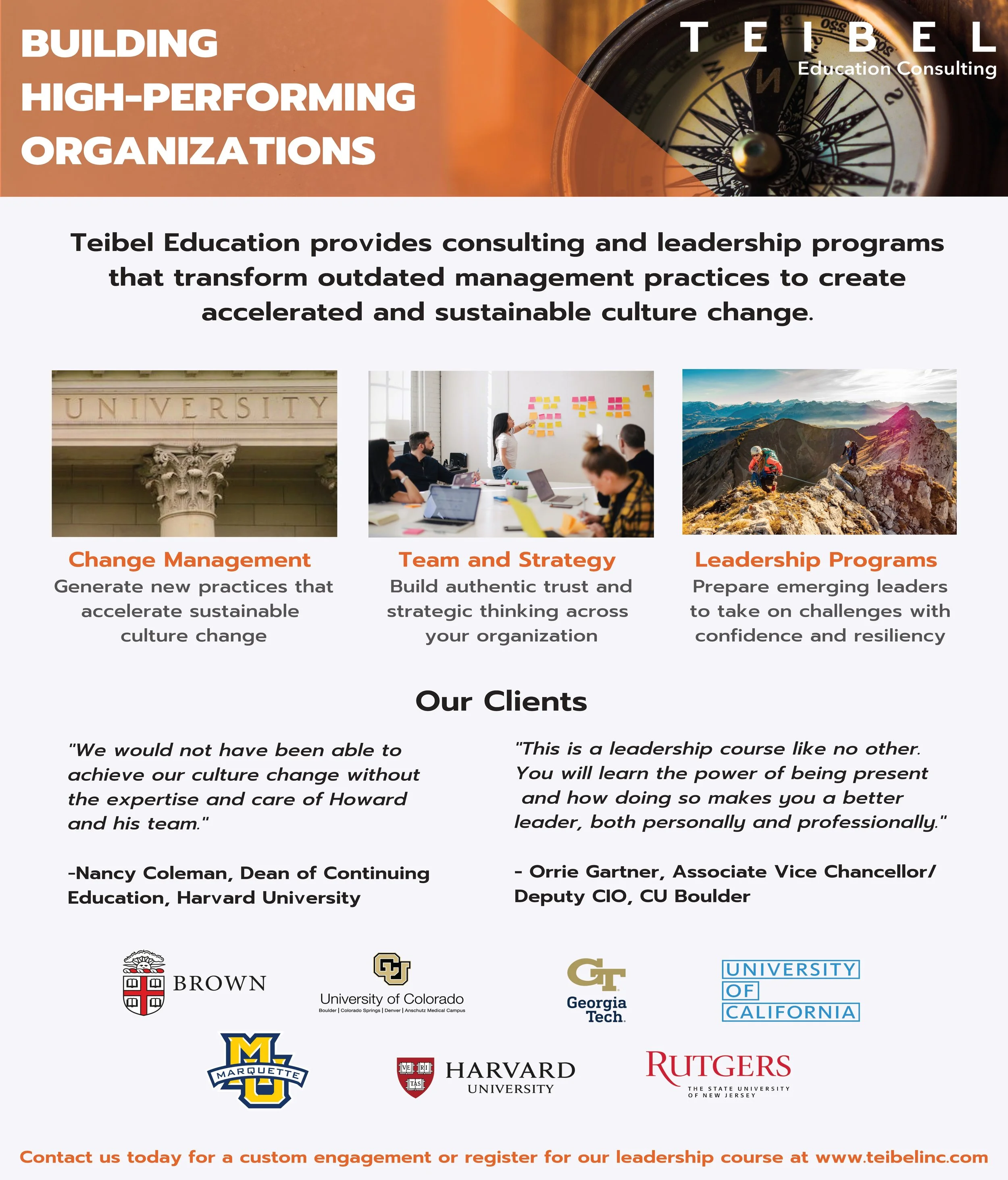 Services — Teibel Education Consulting