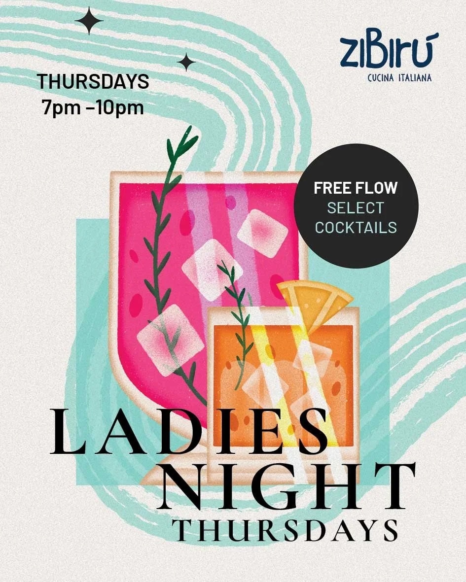Zibiru Restaurant — Events — Thirsty Thursdays: Ladies Night at Zibiru
