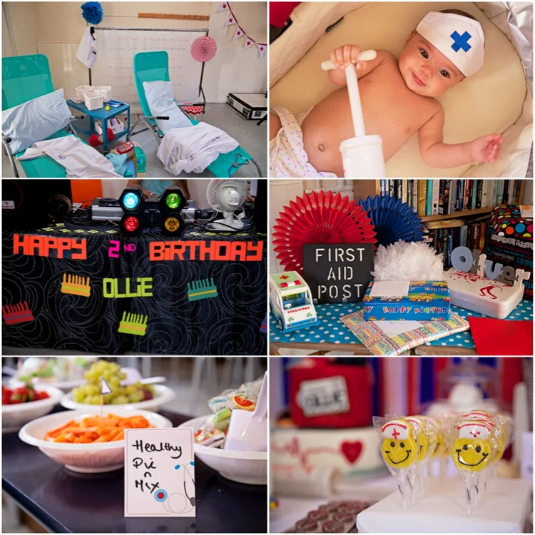 Doctor Party • Ollie's 2nd Birthday • Medical Party • Photo Backdrops ...