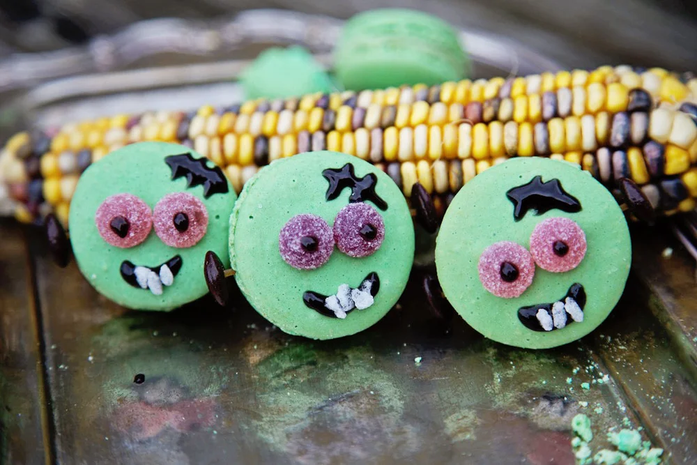 Halloween Food - Zombie Macarons • Photo Backdrops UK from Capture by Lucy