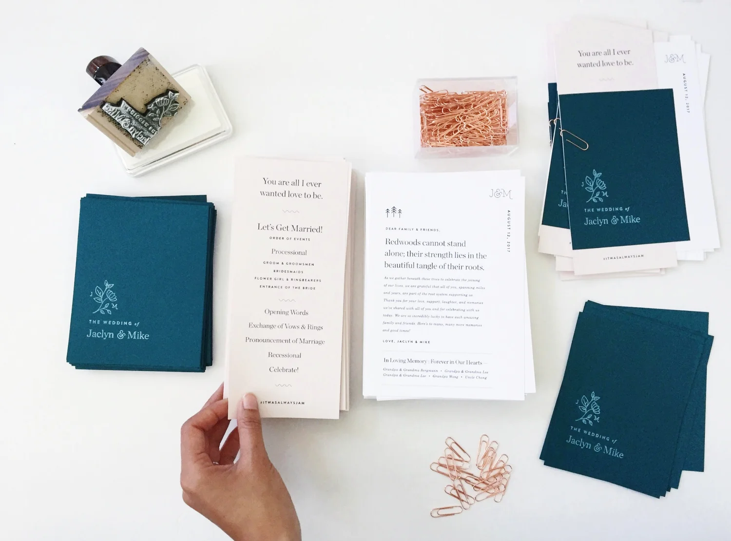 J&M Wedding Stationery — Designed by Jaclyn