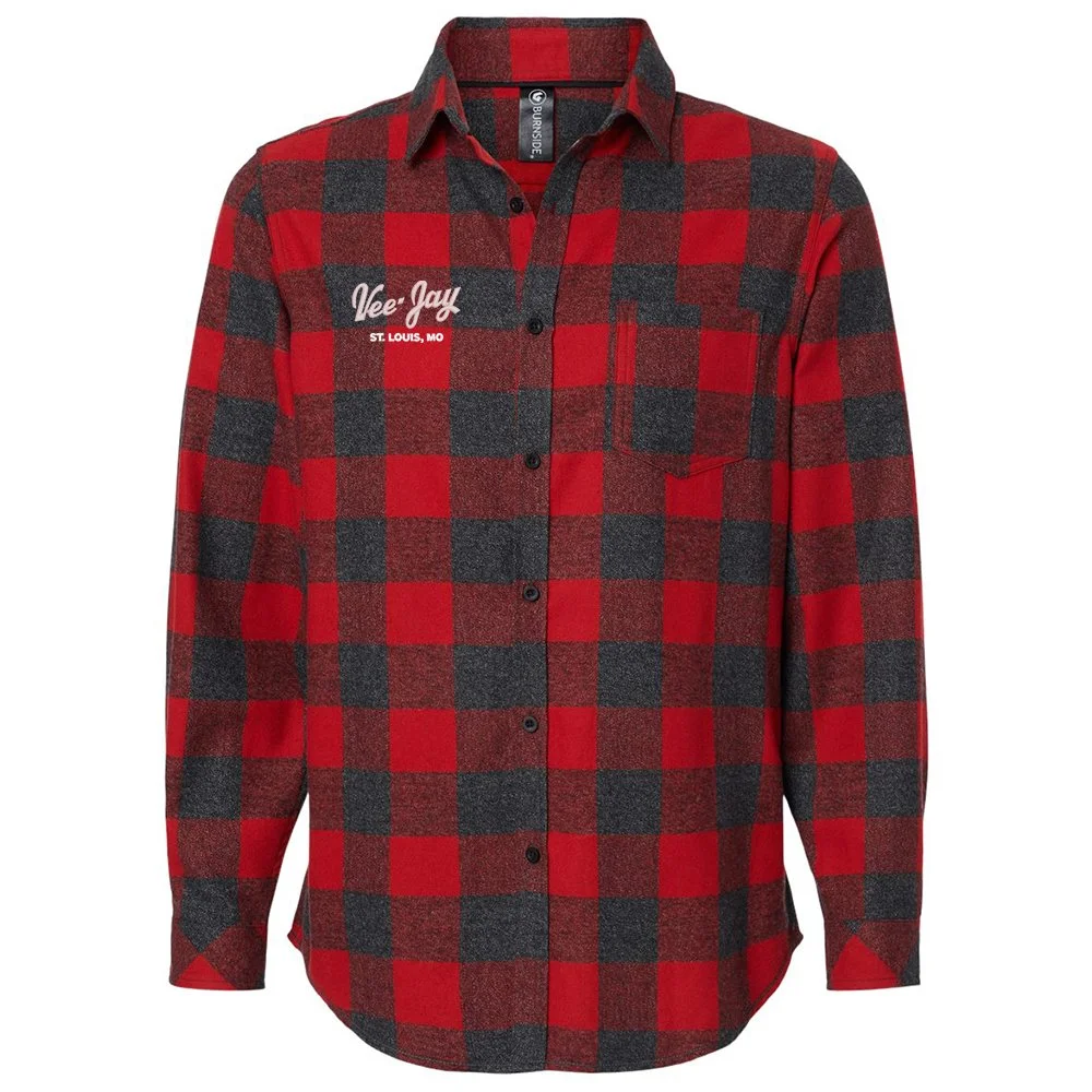 Embroidered Men's Burnside Flannel Shirt — Custom Screen Printing ...