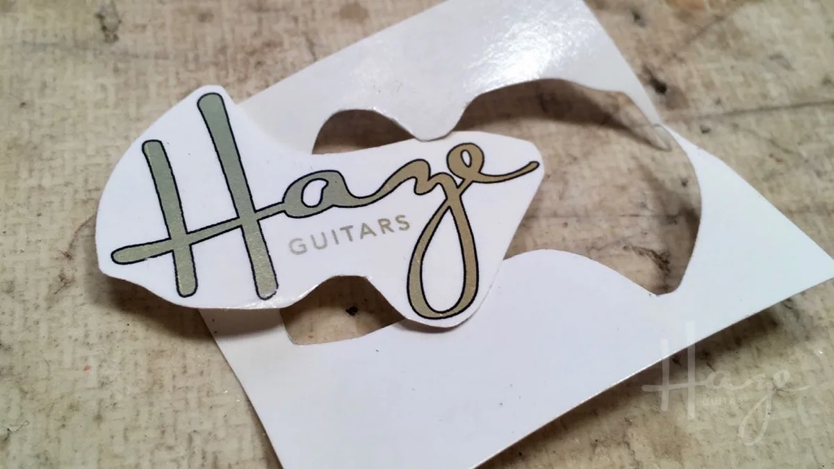 Applying a Logo Decal to a Guitar Headstock — Haze Guitars