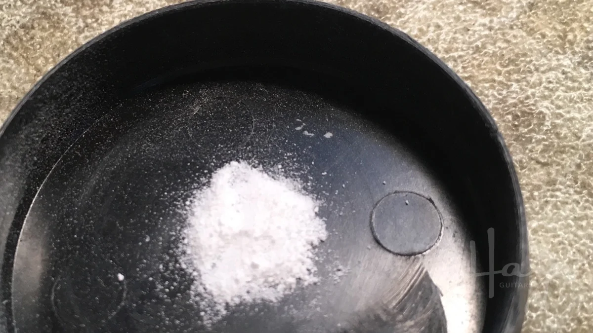 Filling a Low Nut Slot with Baking Soda and Superglue — Haze Guitars