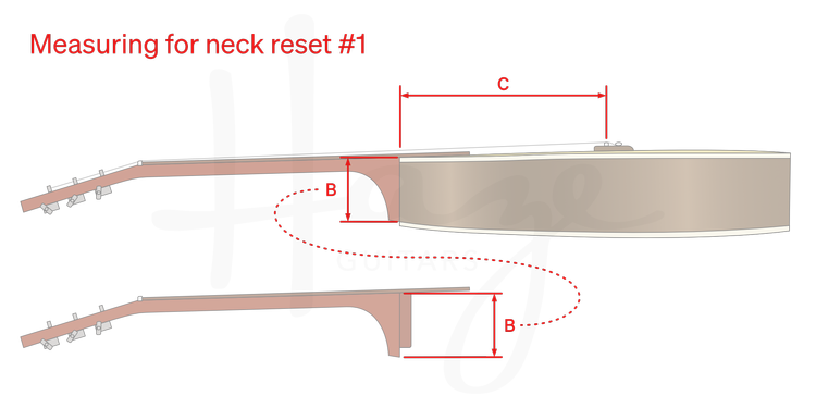 Neck Resets 5: FIRST, We Measure — Haze Guitars