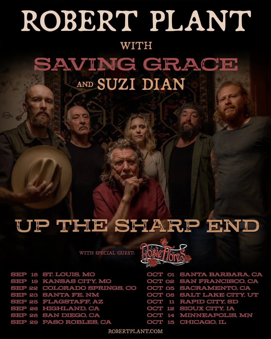 Robert Plant With Saving Grace and Suzi Dian Announce 2026 North ...