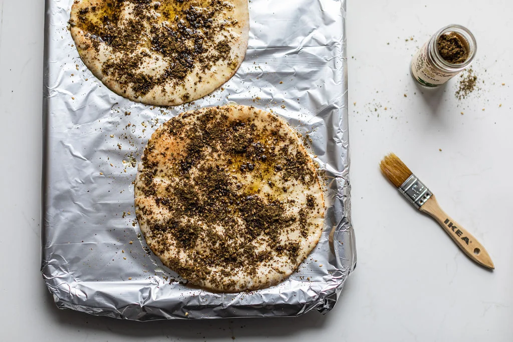 Roasted Red Pepper Salad, Burrata & Za'atar Chips — Middle Eastern ...