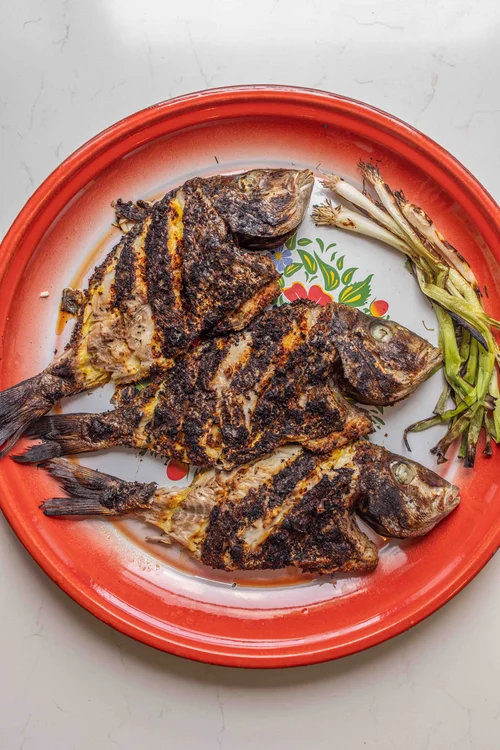 Grilled Fish with Preserved Lemon and Herby Harissa — Middle Eastern ...