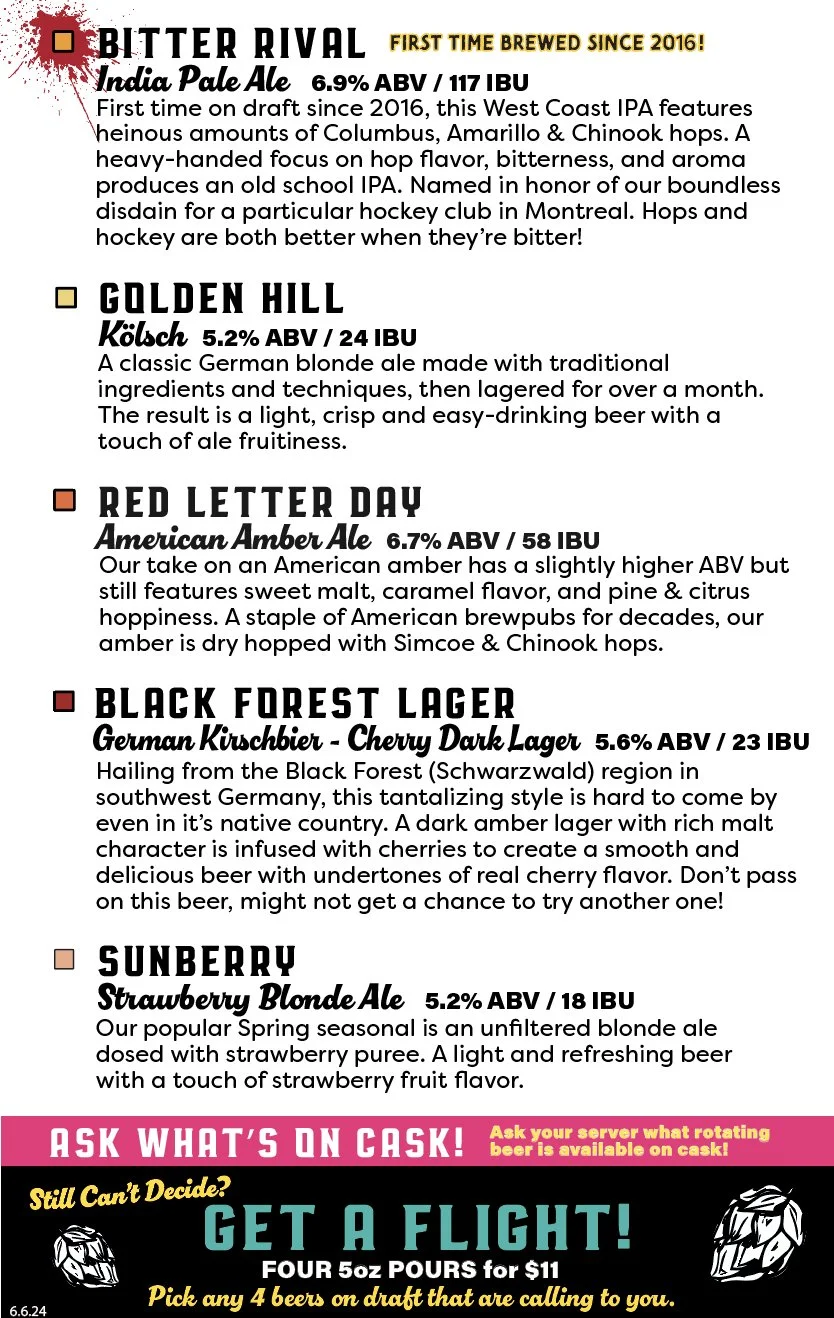 Beer On Tap — The Tap Brewing Company