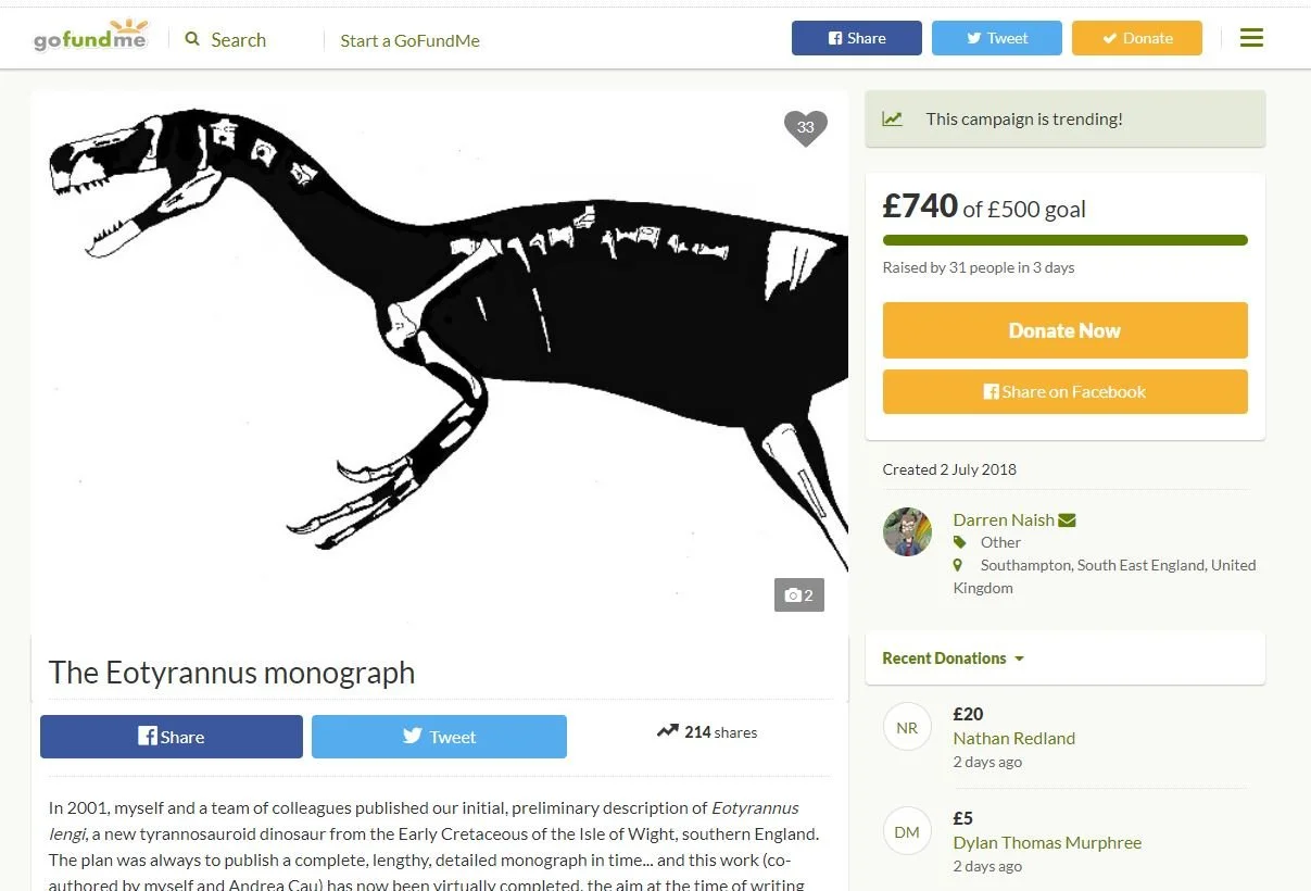 The Eotyrannus Monograph Is Finally Published — Tetrapod Zoology