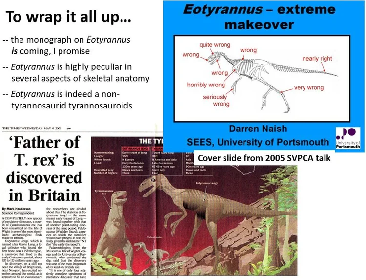 The Eotyrannus Monograph Is Finally Published — Tetrapod Zoology