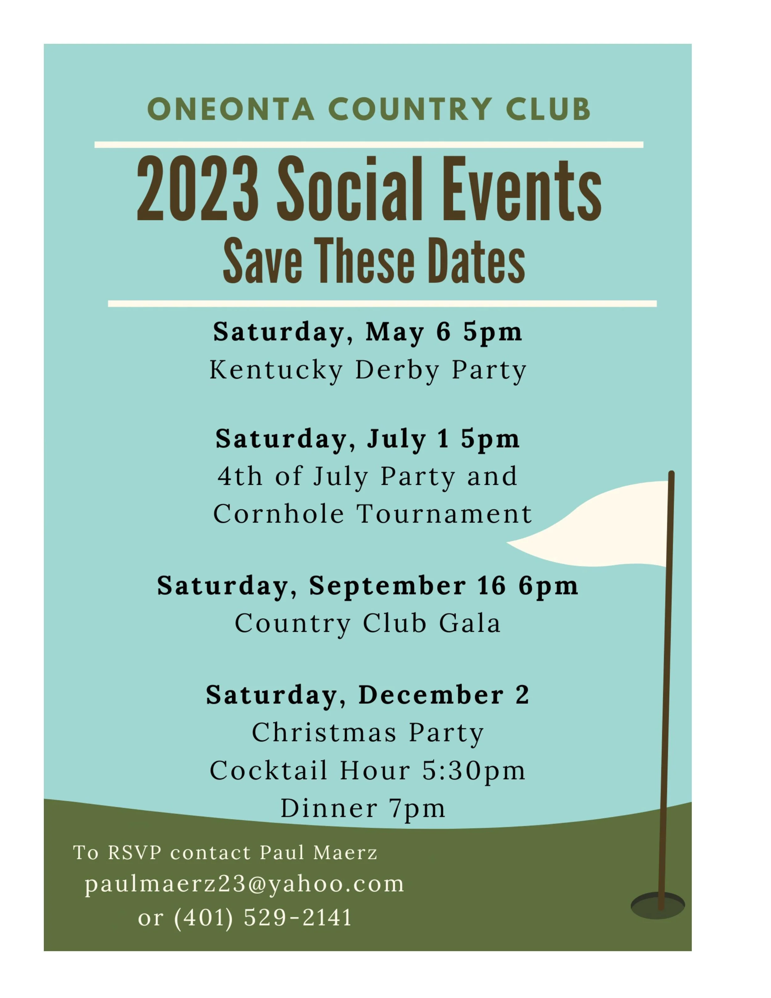 Events — Oneonta Country Club