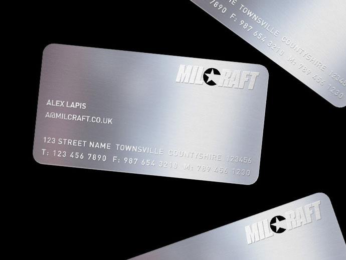 Mini Metal Business Cards — PlasmaDesign