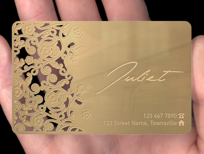 Gold Metal Business Cards — PlasmaDesign