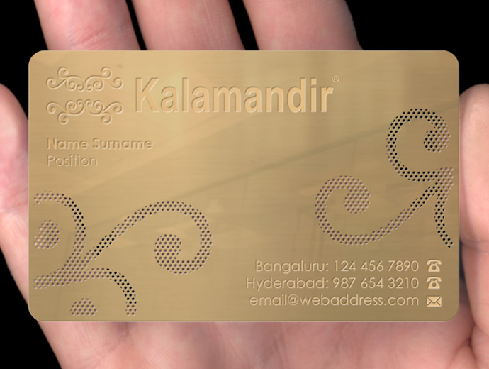 Gold Metal Business Cards — PlasmaDesign