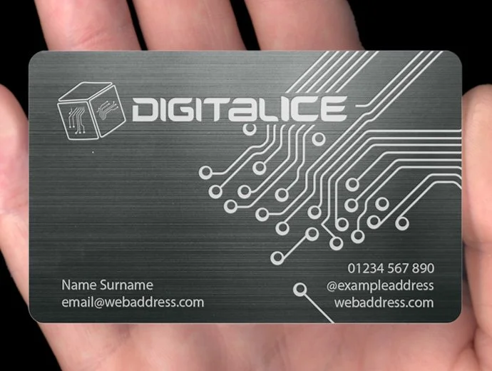 Gun Metal Business Cards — PlasmaDesign