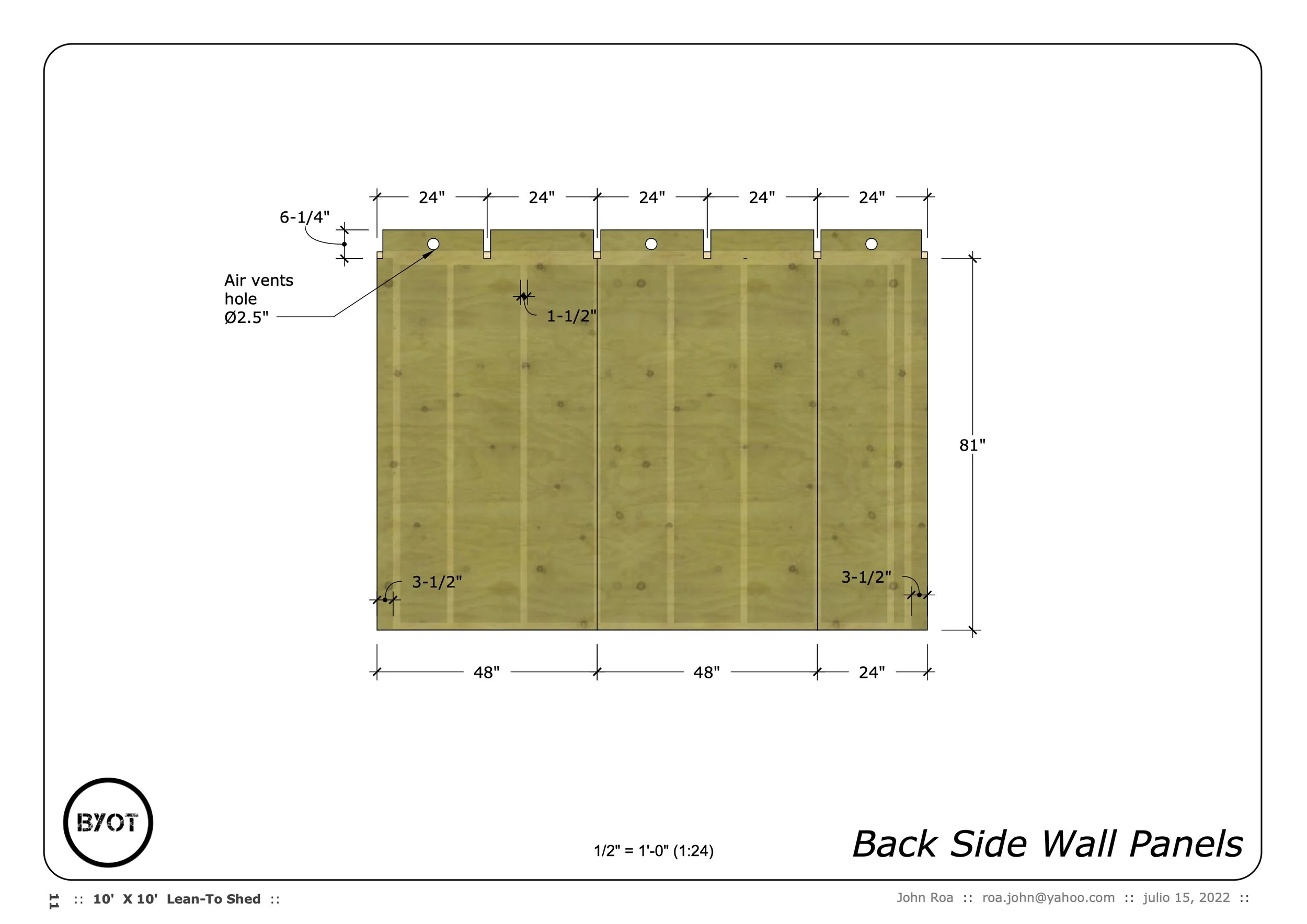 LEAN TO SHED PLANS (10' x 10') — BYOTOOLS