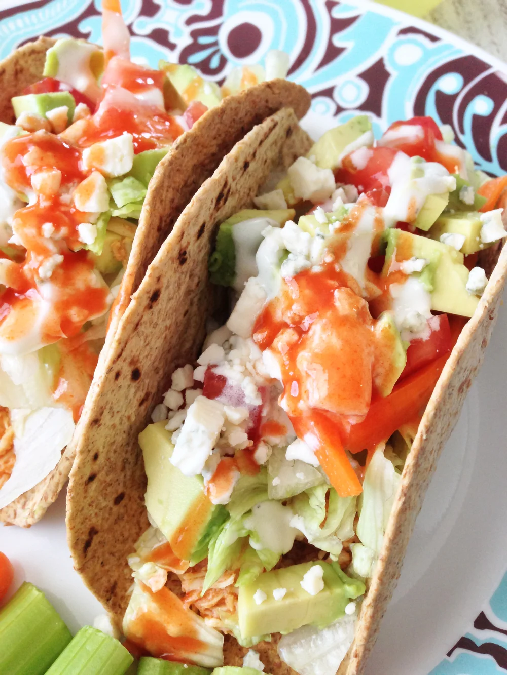 Skinny Buffalo Chicken Tacos — The Skinny Fork