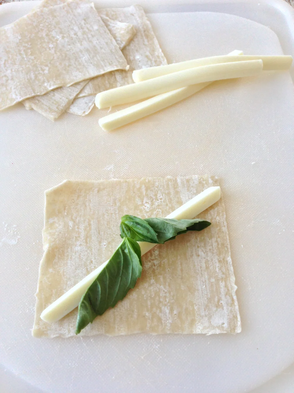 Healthified Baked Basil Mozzarella Sticks — The Skinny Fork