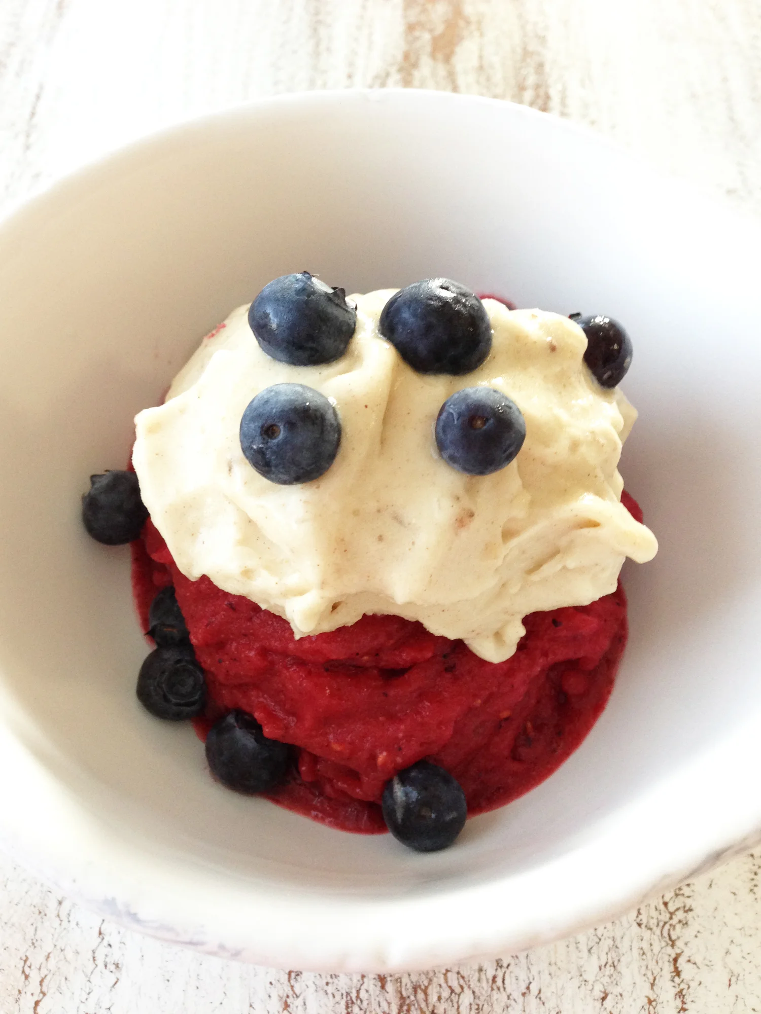Red, White & Blueberry "Ice Cream" — The Skinny Fork