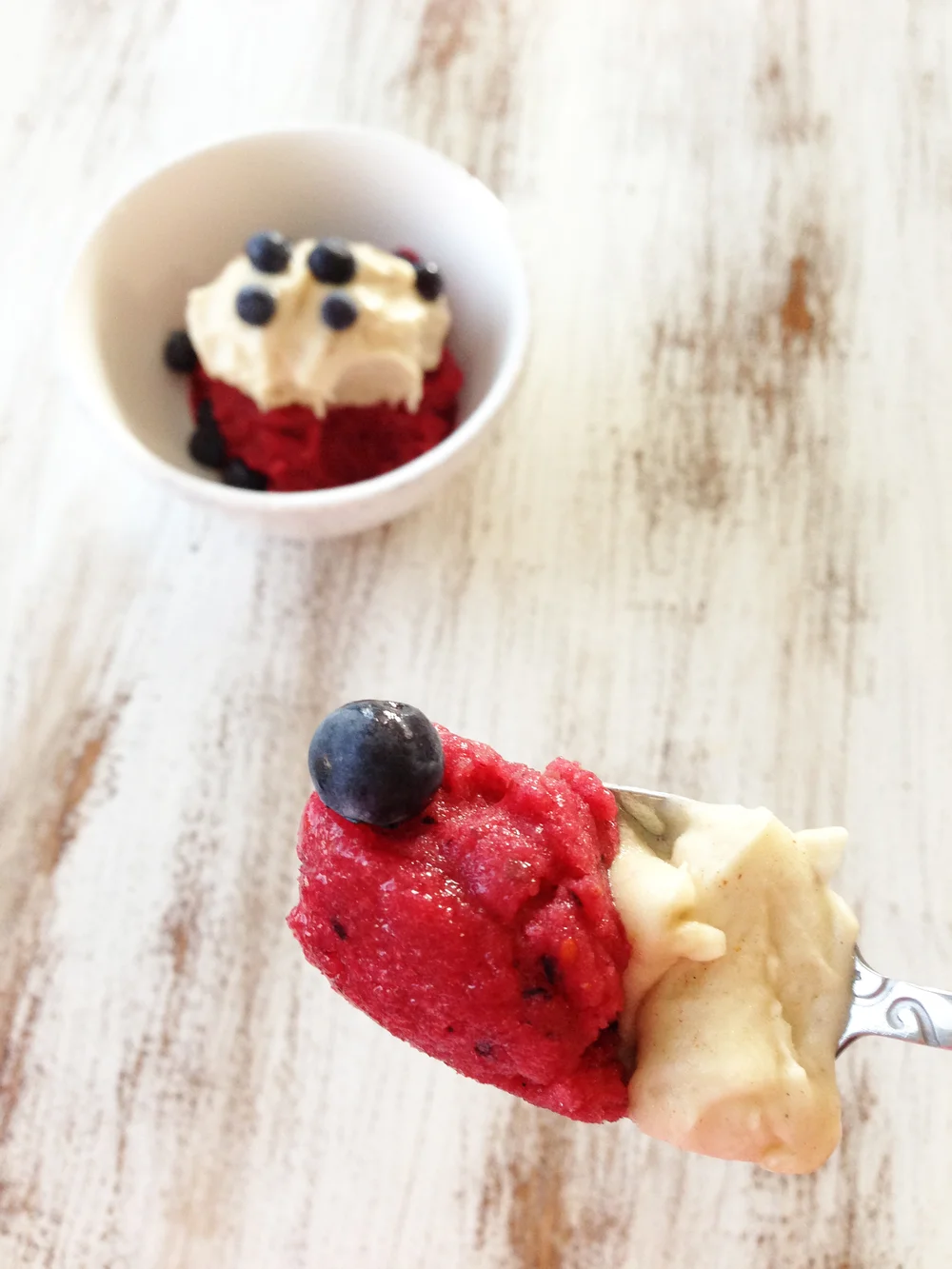Red, White & Blueberry "Ice Cream" — The Skinny Fork